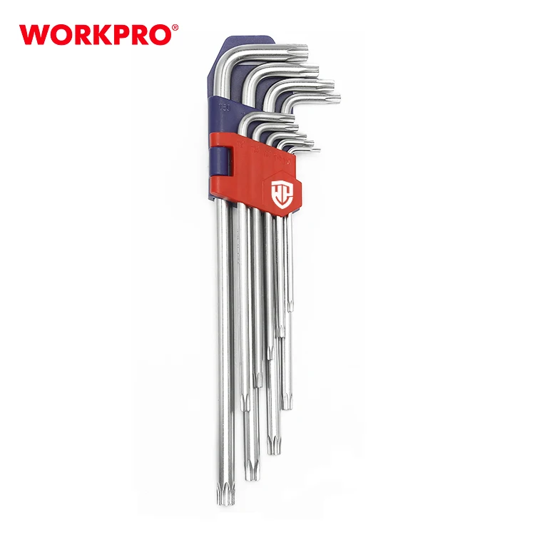 WORKPRO 9PC Chrome-vanadium Steel Torx L-Keys Allen Wrench Long Arm Torx Key Set| Alibaba.com