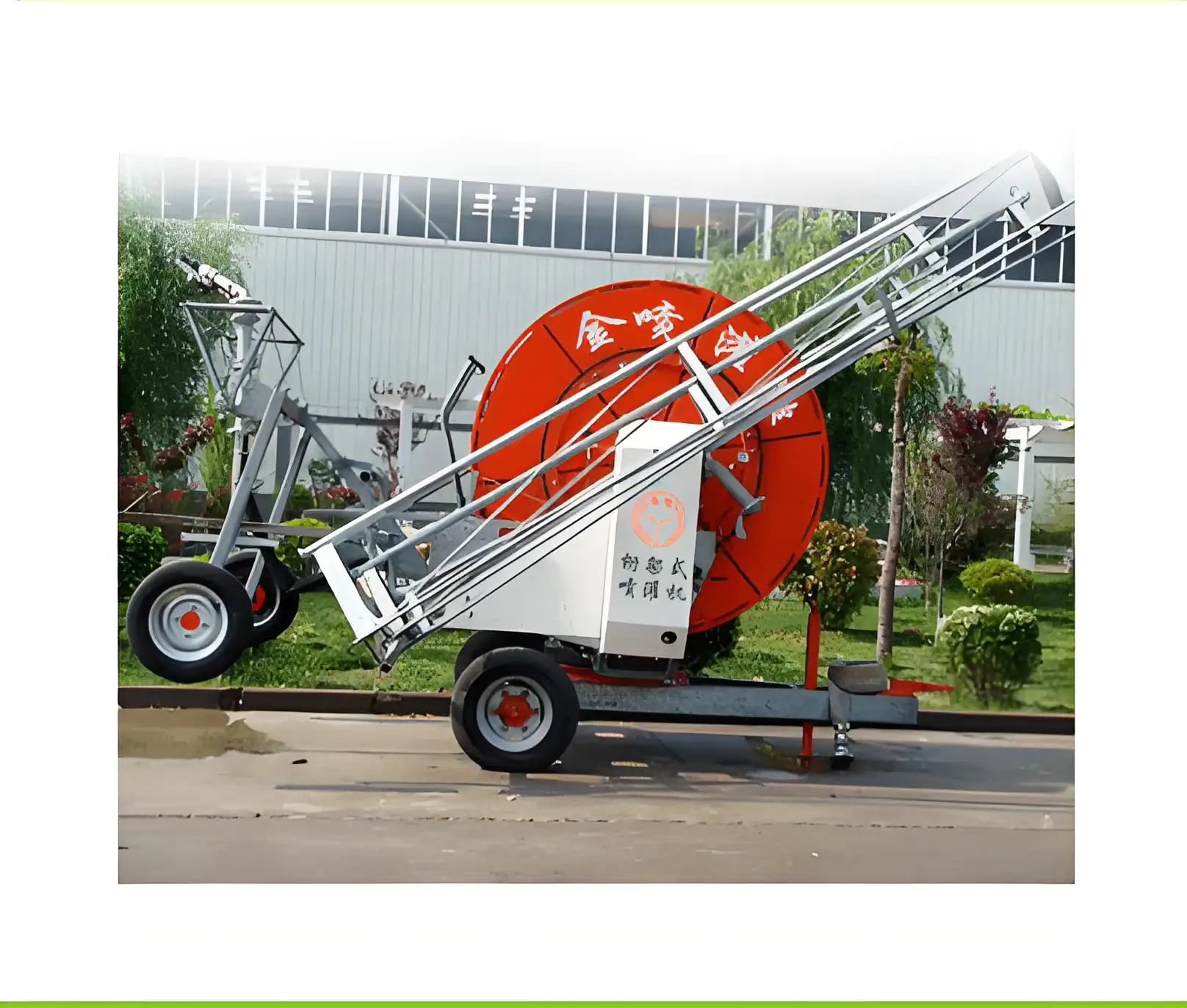 75-300 Durable Metal Hose Reel Farm Irrigation System 20-50m Boom Type ...