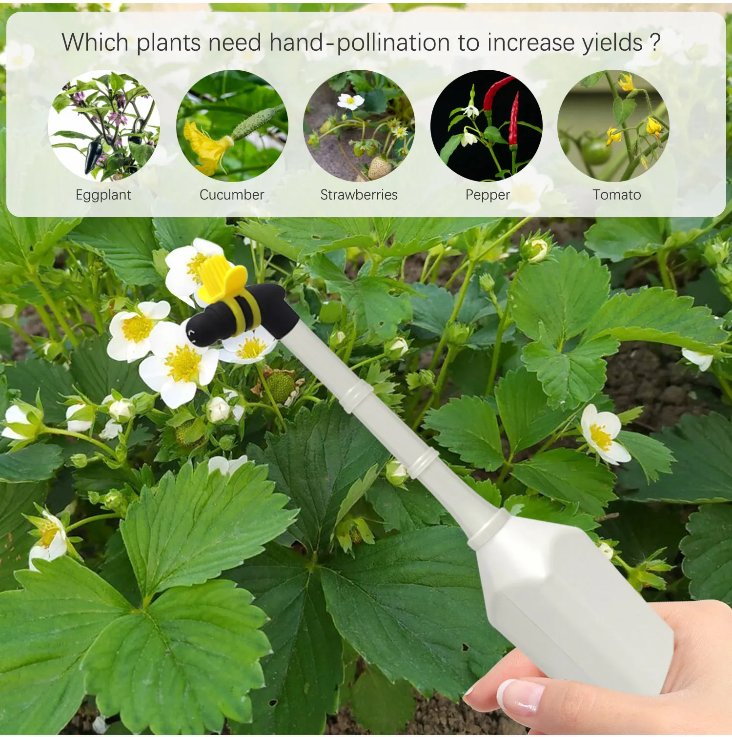 Electric Tomato Pollination Tool Bee Pollinator For Flowering Fruits ...