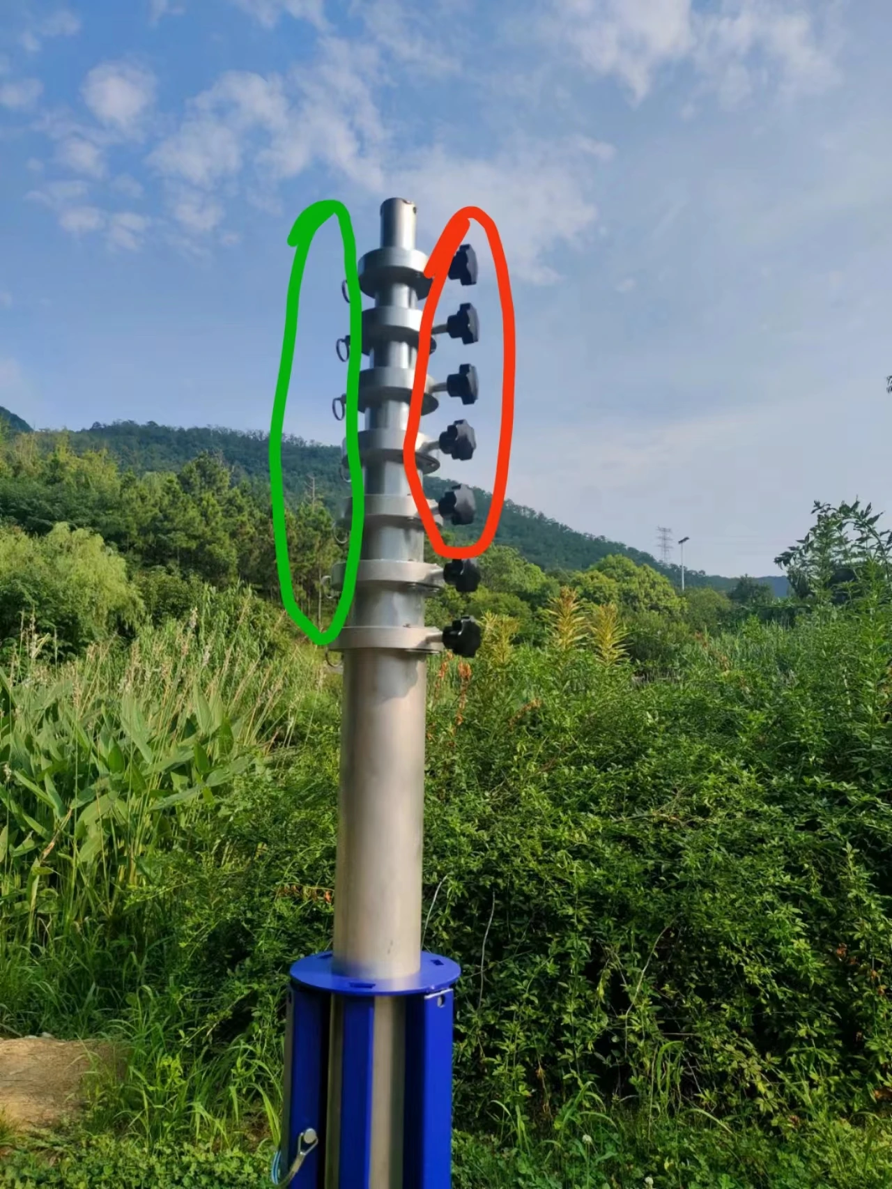 Fast Deployment 4m 6m 8m 9m 12m Portable Manual Push Up Telescoping ...