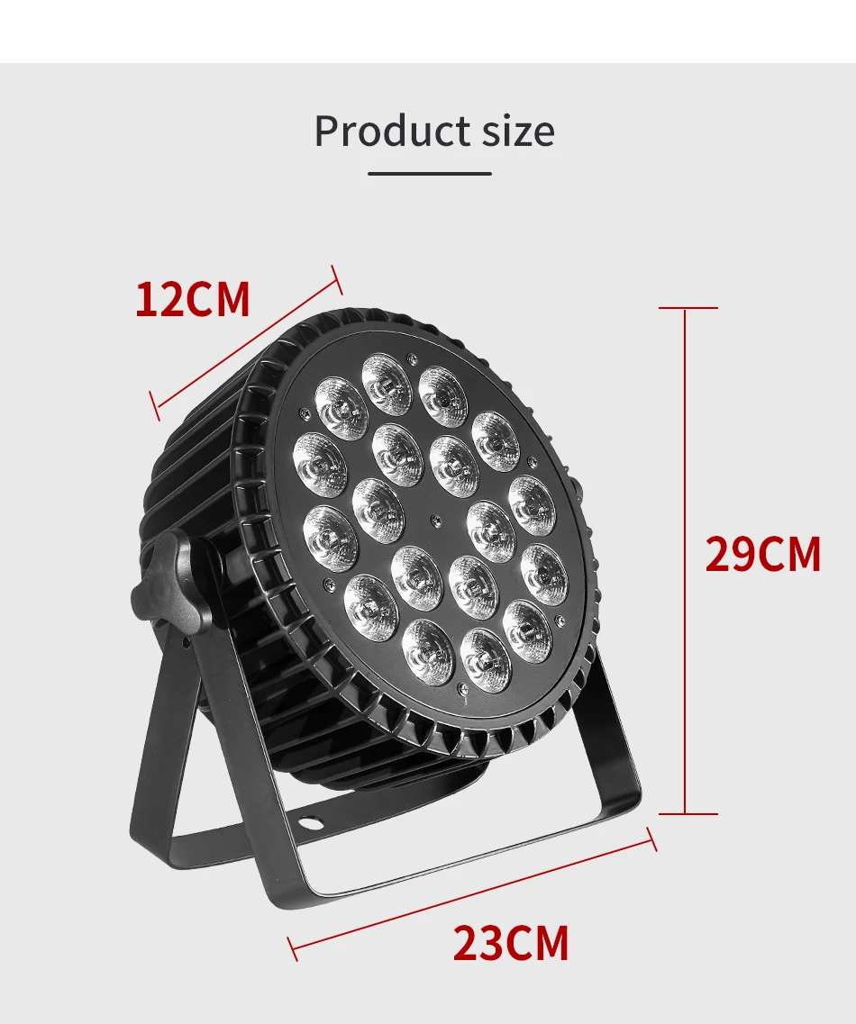 RGBWA+UV 18x18w Led Flat Par Light - High Quality Stage Lighting