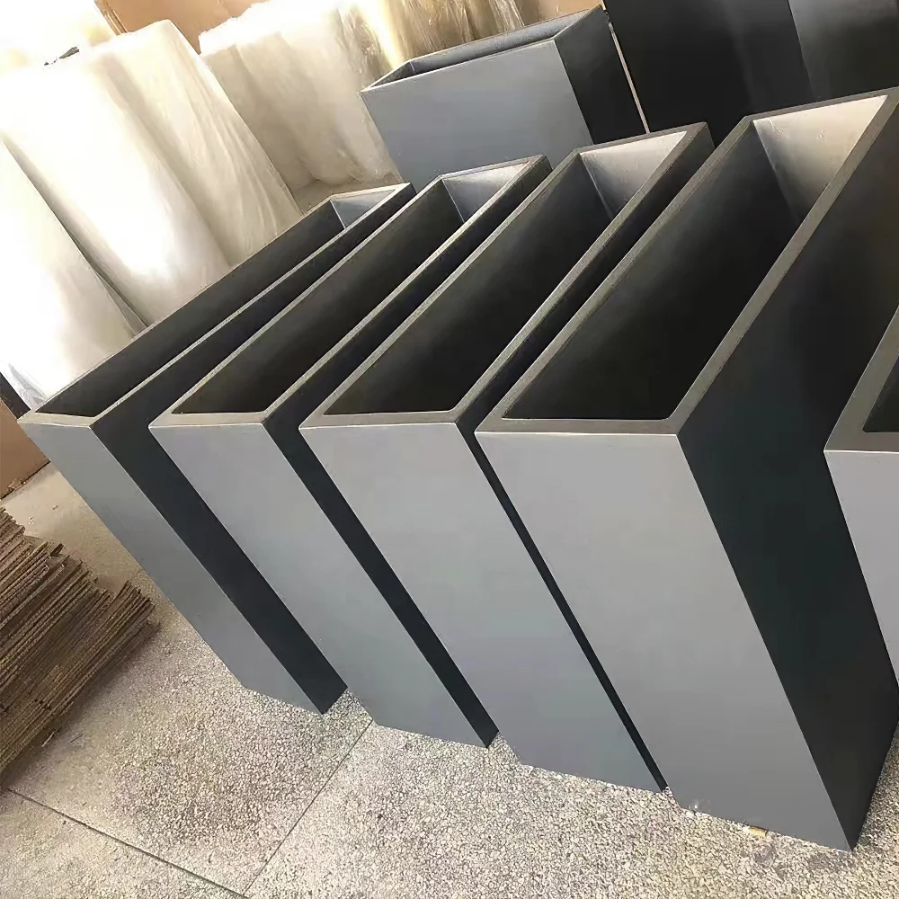 Large Rectangular Fiberglass Planter For Outdoor Use, Customized Color ...