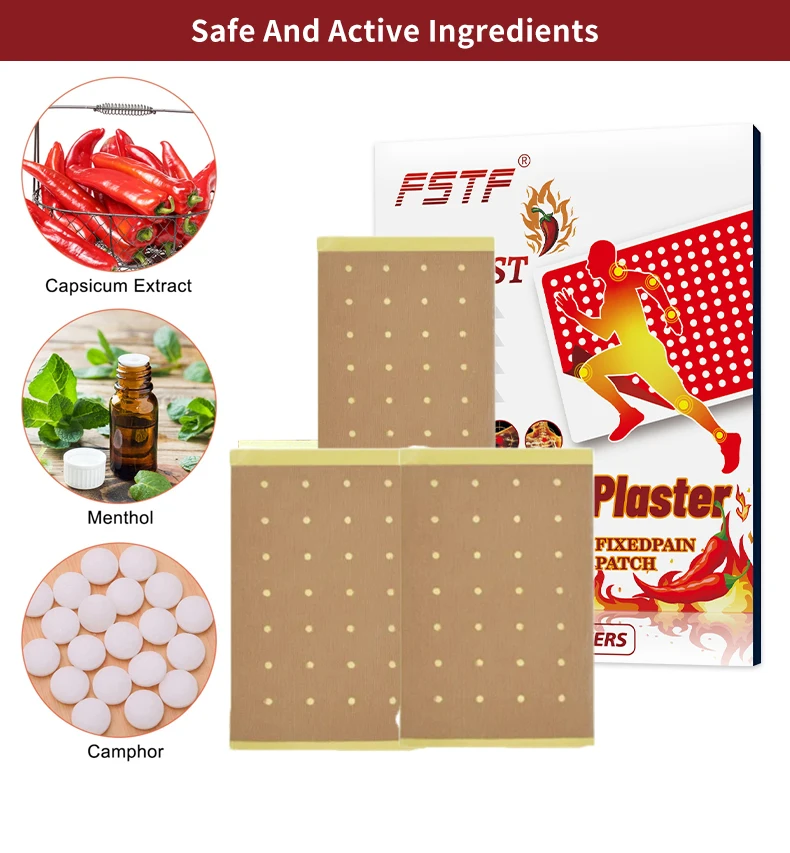 Capsicum Plaster Pain Relieving Hot Patch Waist/joint Pain Killer Patch ...