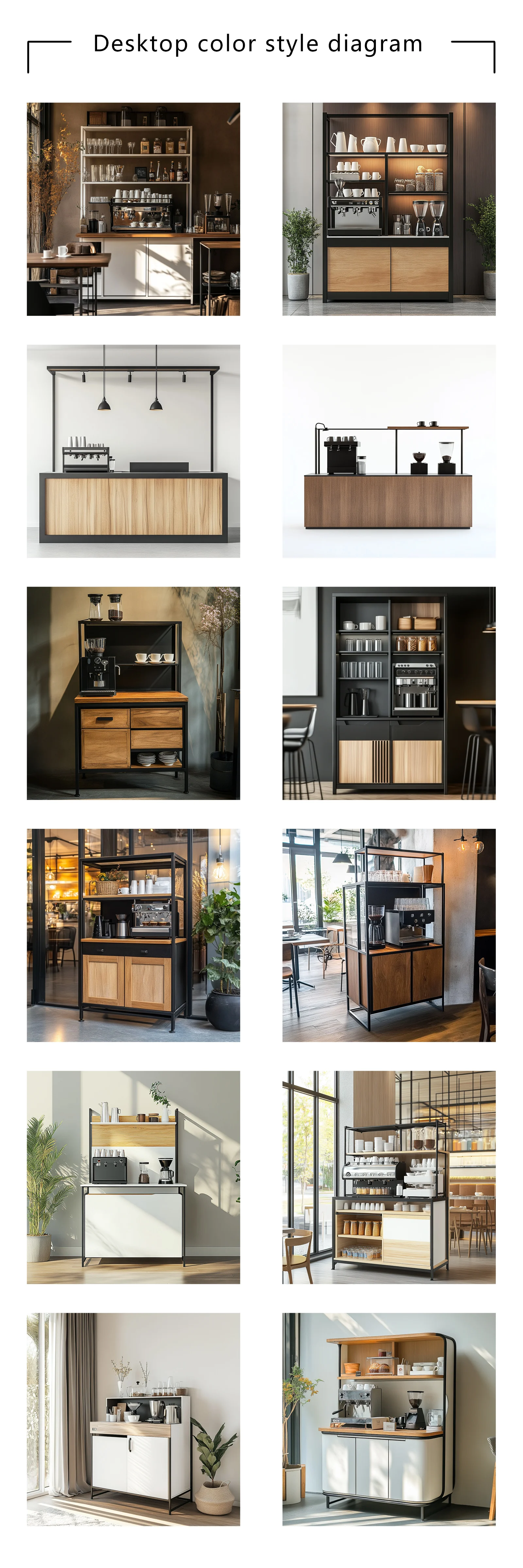 Customized Modern Simple Design Wooden Cafe Counter Operator Coffee ...