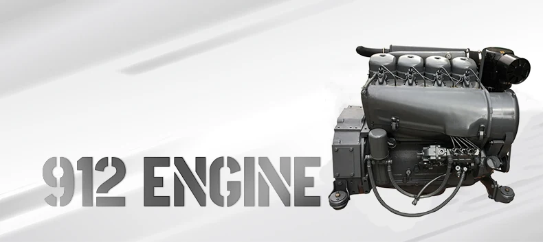 F4l912 Air Cooled 4 Cylinder Diesel Engine With Clutch For Construction ...