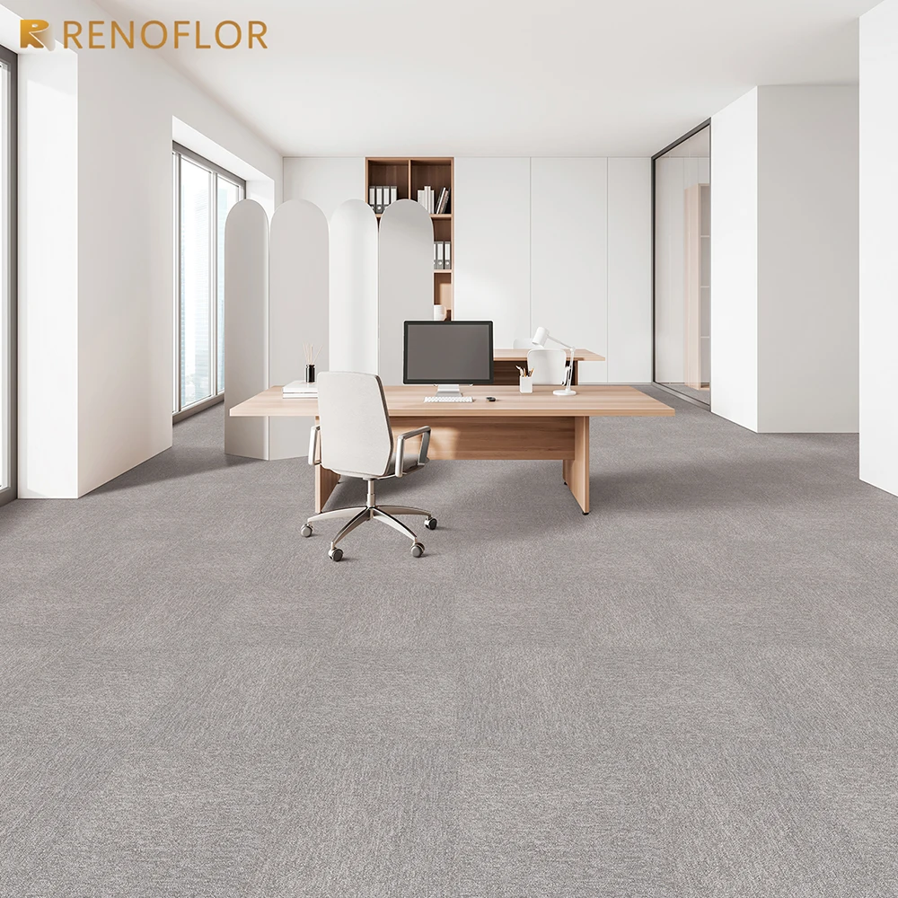 Luxury PVC Backing Office Flooring Tiles 50x50 Square Nylon Plain ...