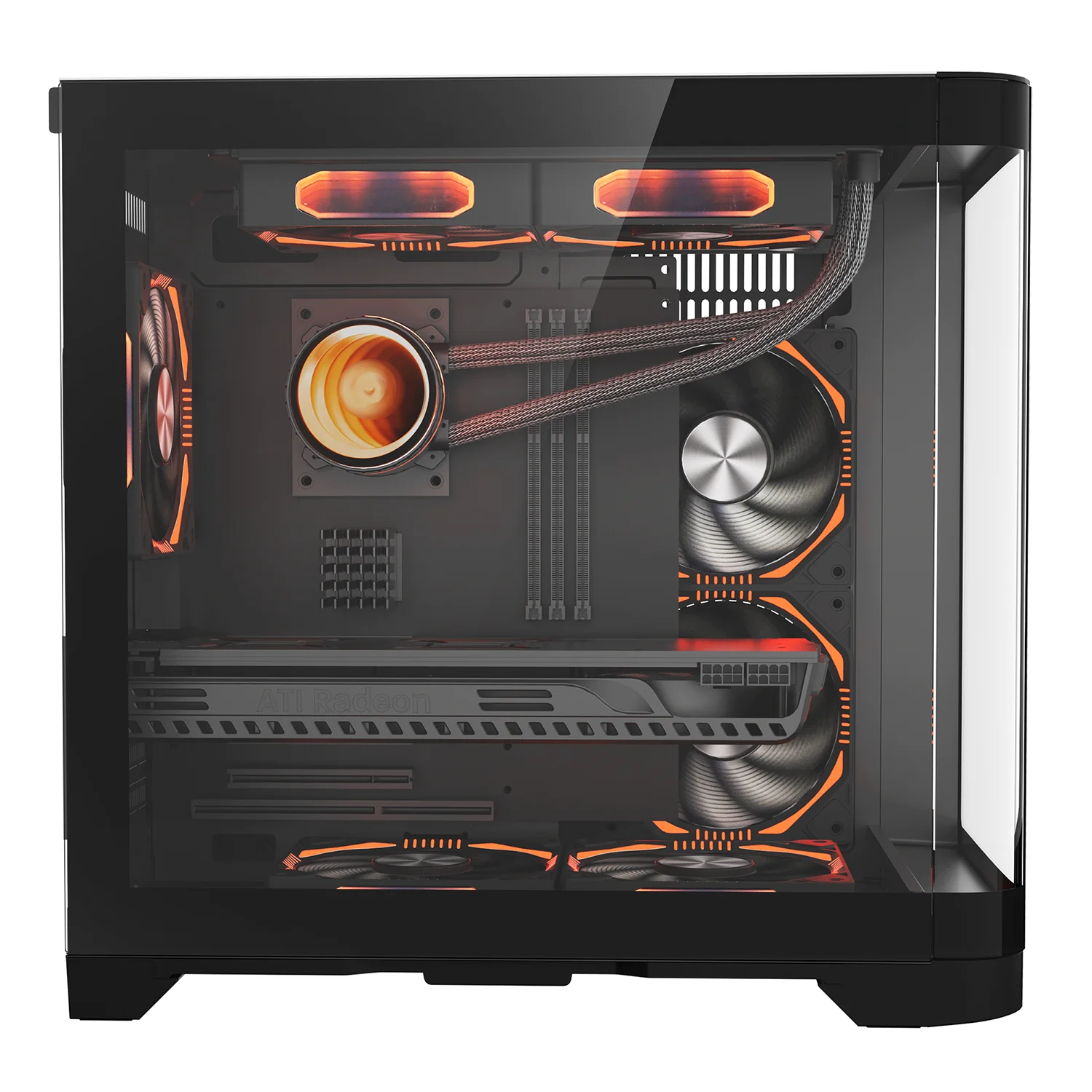 Mollyshines Gaming PC Case - Curved Glass Full View Desktop