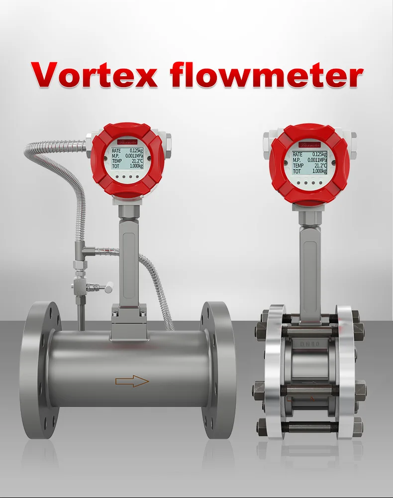 Free Air Flow Meter Vortex Surcharged Steam Vortex Flowmeter