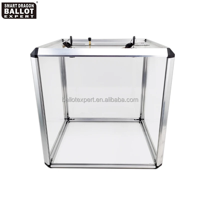 Metallic Frame Collapsible Acrylic Ballot Box With Lock - Buy Plastic ...