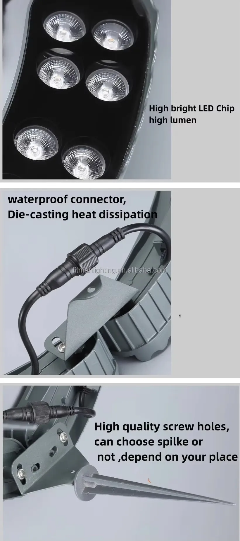 12W Black LED Solar Hug Tree Light - IP65 Outdoor Spotlight