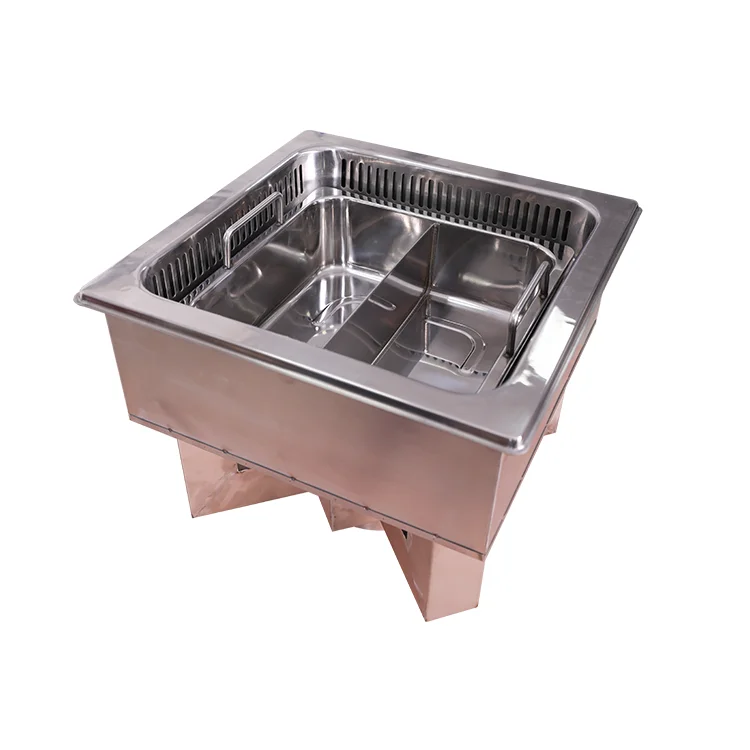 Hot Pot Table With Hot Pot Induction Cookers Restaurant Hot Pot Dining ...