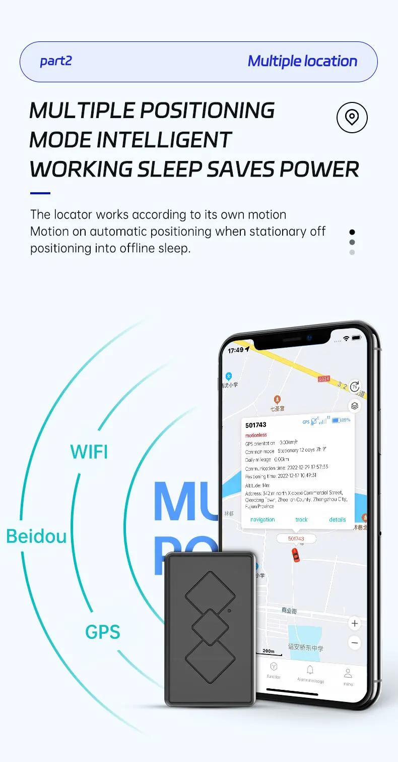 Real Time Smart GPS Locator for Kids Pets Waterproof BT Tracker 2G Tracking Device with 1-Year ...