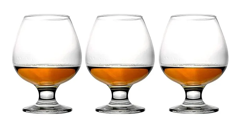 Vintage Design Crystal Clear Glass Brandy Snifters Goblet Champagne Cup ...