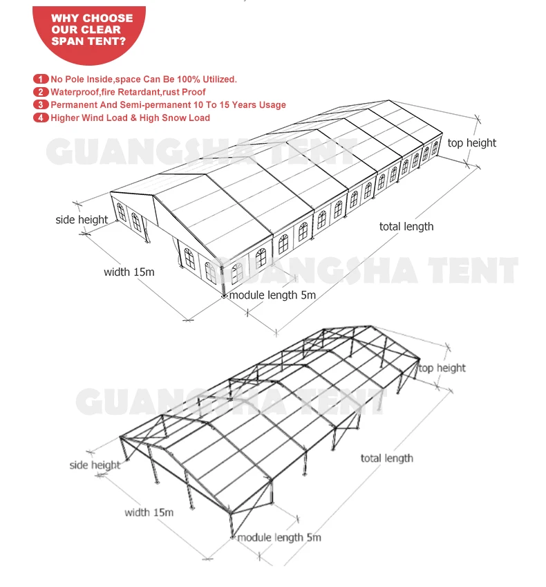 Custom Tent Tennis Court Aluminum Frame Tent Marquee Big Clear Span ...