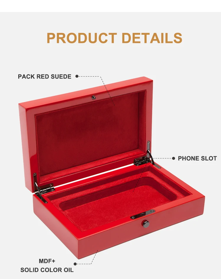 Luxury Wooden Custom Wood Case Box Popular Style Velvet Jewelry Box ...