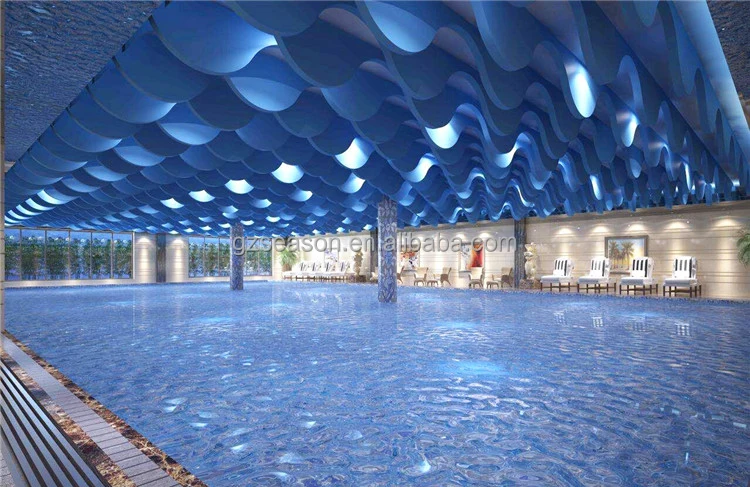 Aluminum Wavy Baffle Ceiling Design For Shopping Mall Project ...