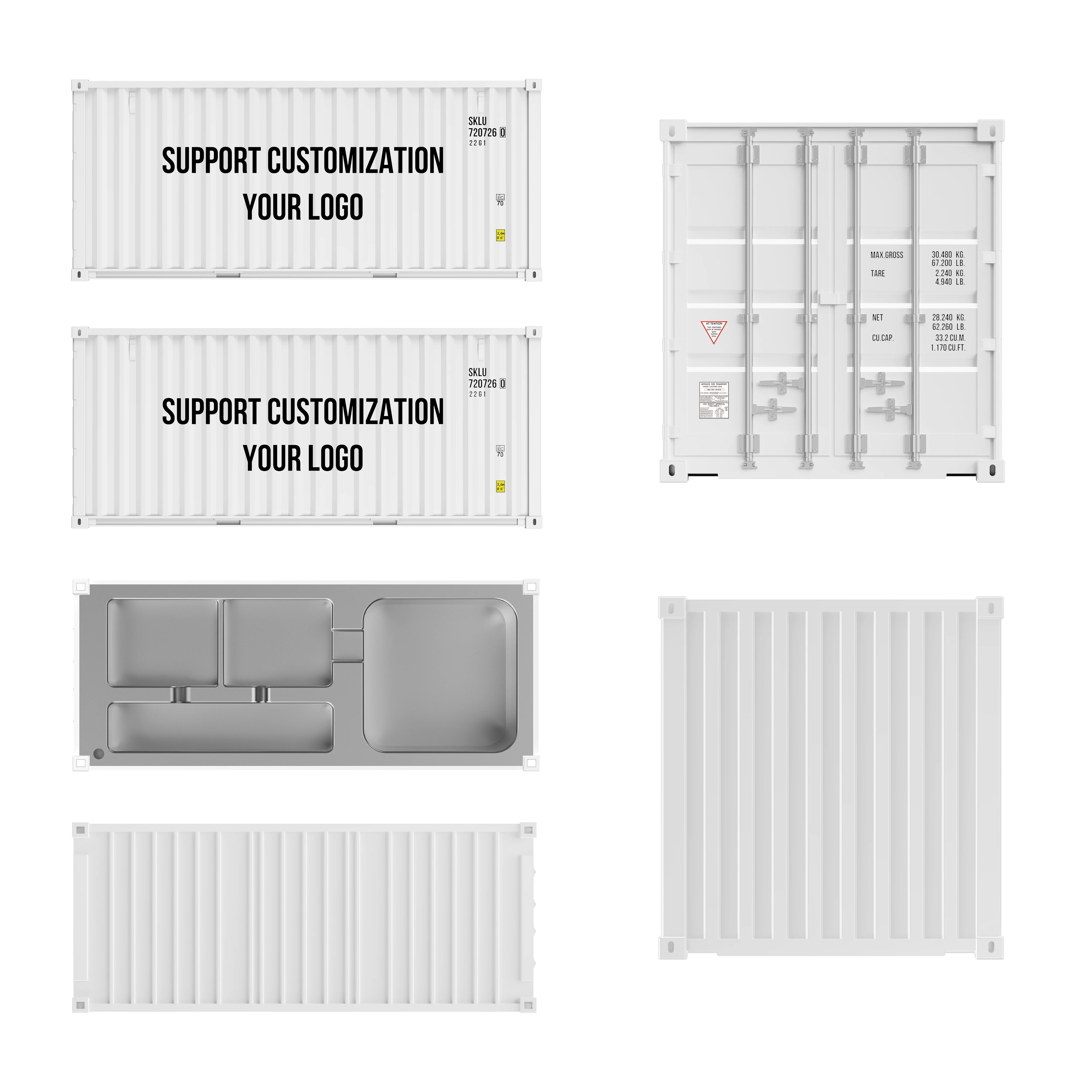 Miniature Container Model 1:30 - Eco-Friendly Plastic Crafts