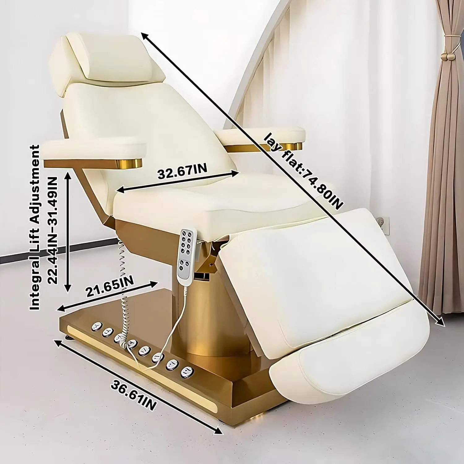Lash Bed Modern Luxurious 3/4 Motors Adjustable Salon Spa