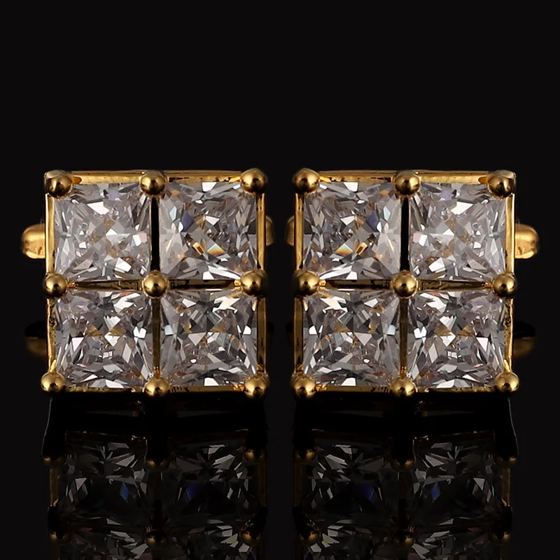 Cufflinks Men's Luxury Cuff link with Colorful ZIRCON Elegant Design ...
