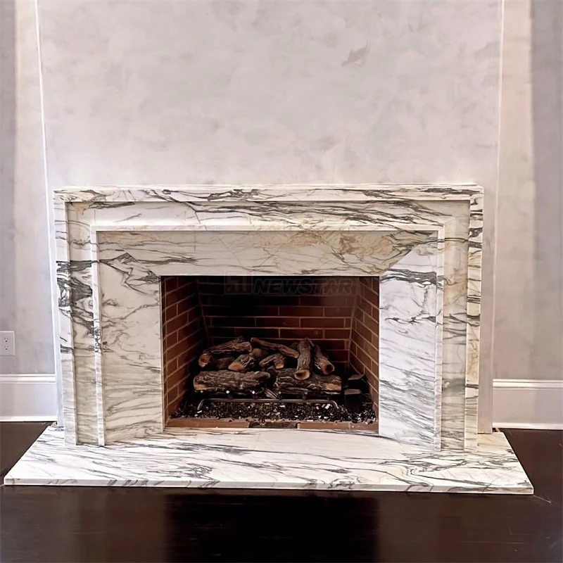 Newstar Marble Fireplace - Elegant Decor for Living Room