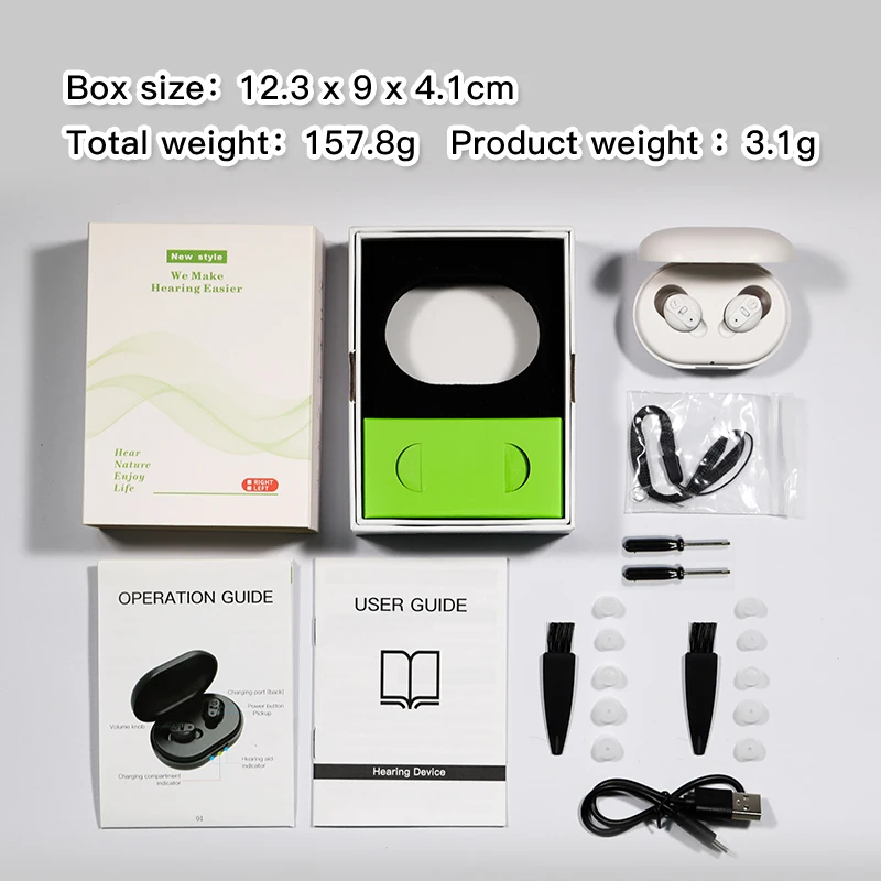 New Rechargeable Invisible in the Ear Hearing Aids for the Deaf