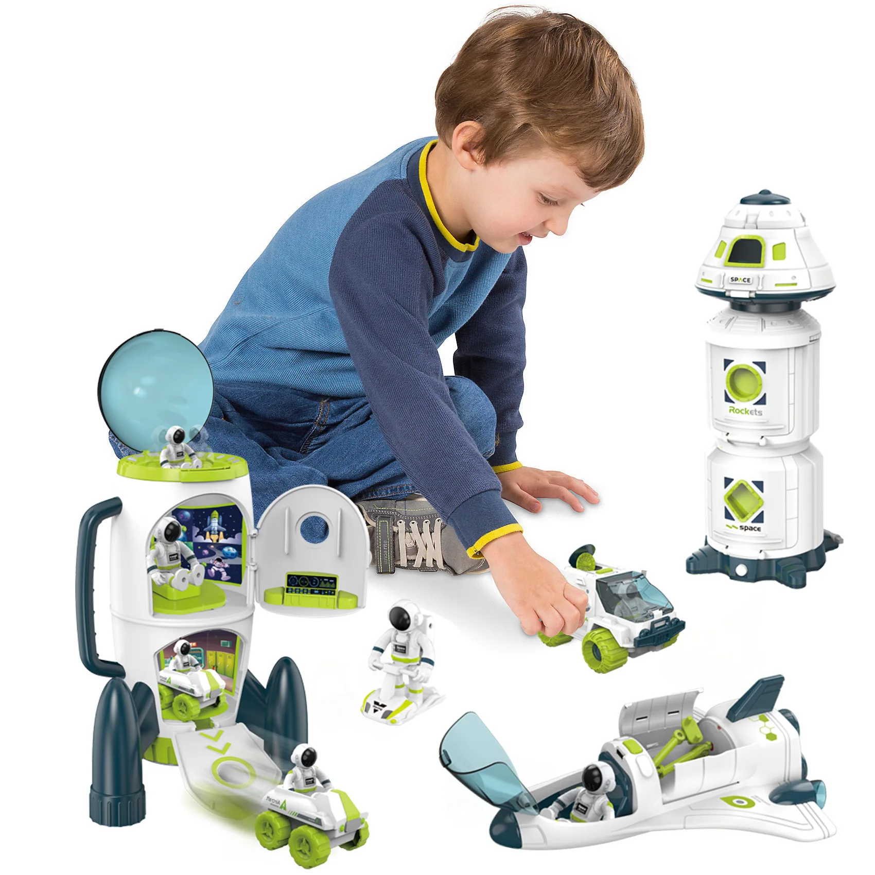 Hot Sale Toy Space Shuttle,Space Station & Space Rover With Lights And ...