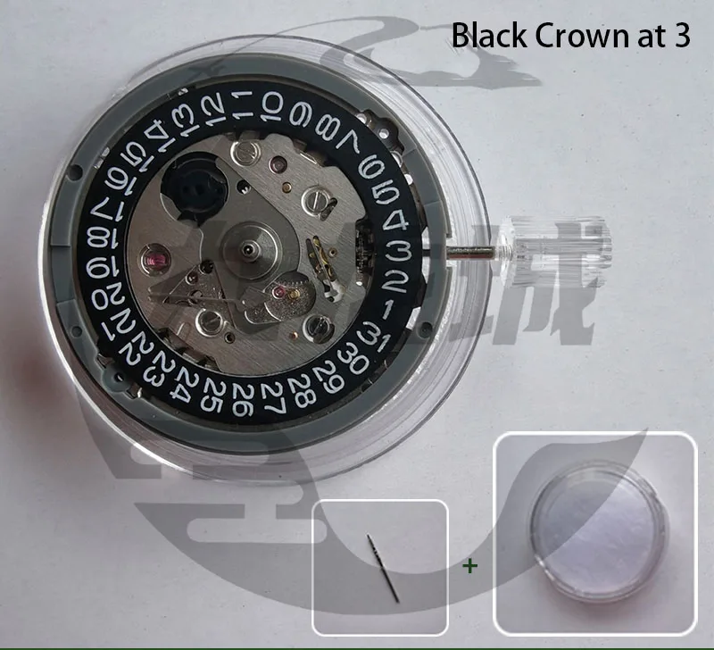 Japan Original NH35/NH35A Mechanical Movement with Black Date Window