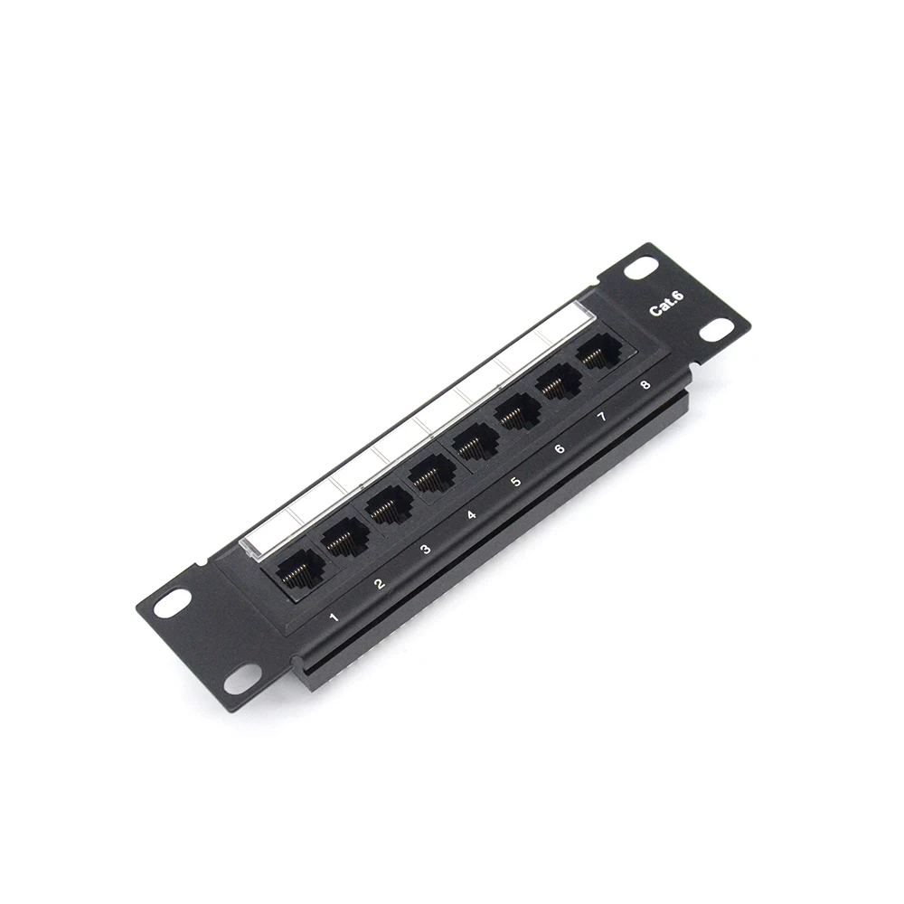MT-4006 RJ45 8 12 Port 1U Network Patch Panel 10 Inch Rack Mount Type ...
