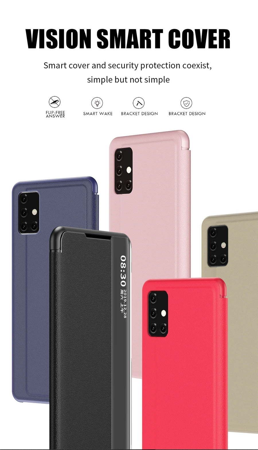 Smart View Window Flip Case for Samsung for Galaxy S22 S20 Ultra S21 FE ...