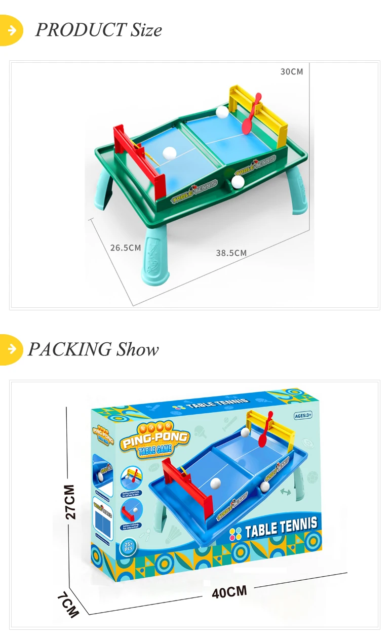 Pingpong Double Game Plastic Children Mini Toy Table Tennis Set ...