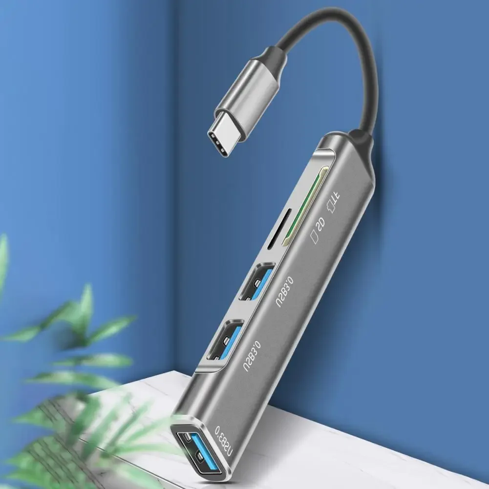 Type-c Cable Hub 5-in-1 With Sd/tf Slot Data Transmission Usb3.0 ...
