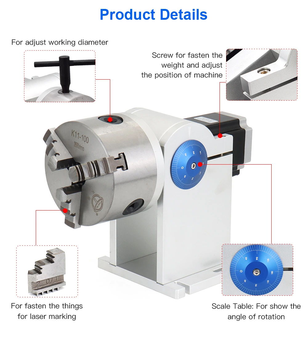 Wavetopsign Rotary Worktable Chuck - Durable & Versatile