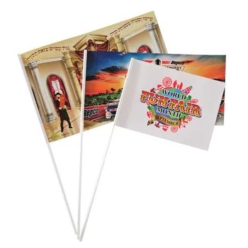 Custom Logo Design Plastic Pe Pvc Paper Polyester Hand Waving Flags ...