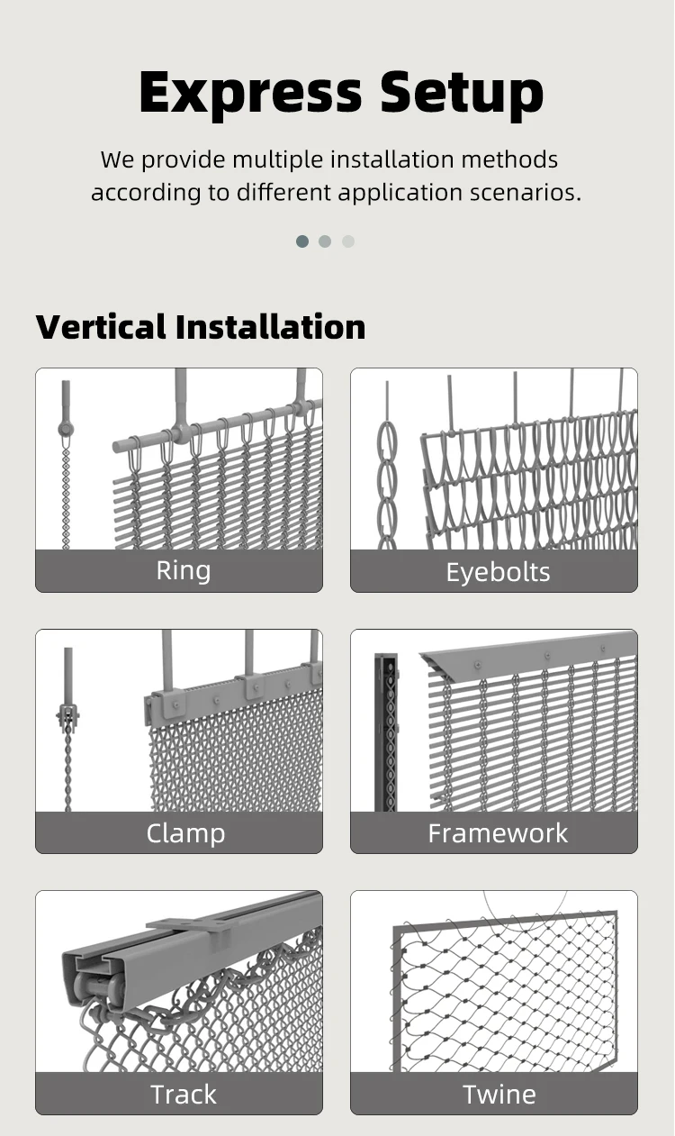 Mini Diamond Barrier Cable Ss Rope Mesh Safety Chain Link Fence Net Steel Knotted Flexible Wire ...