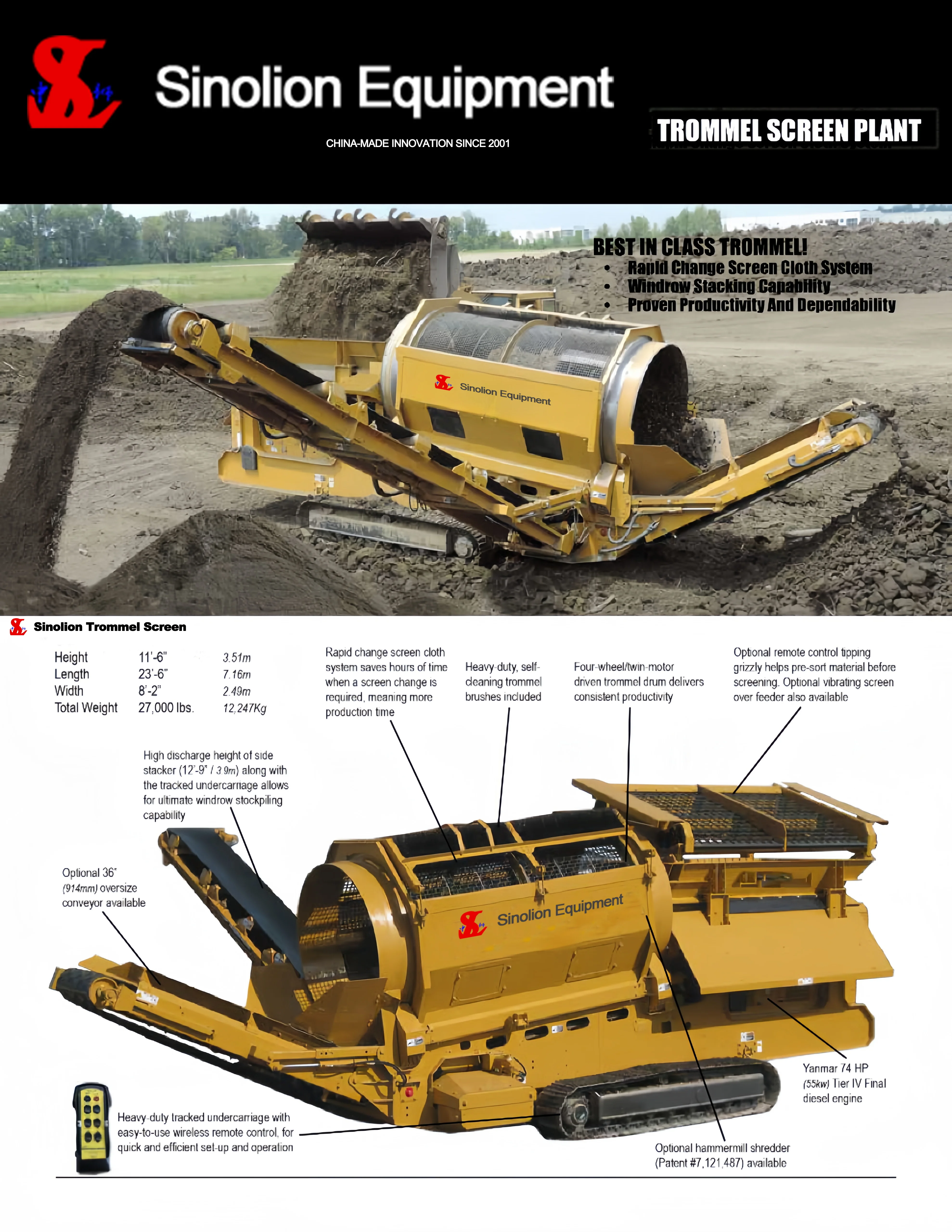 China Large Hydraulic Crawler Trommel Screen Sand Rotary Drum Filter ...