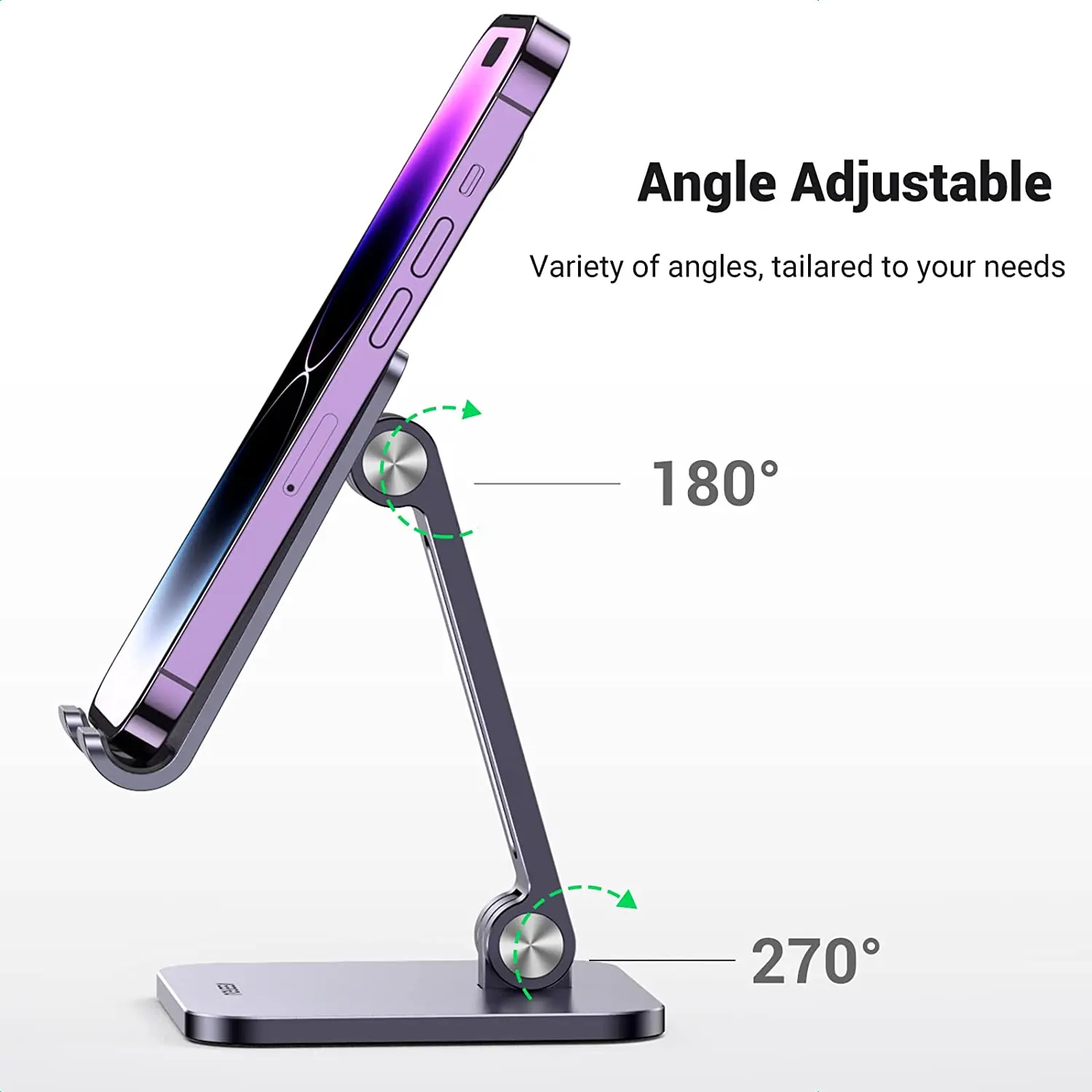 Ugreen Adjustable Aluminum Phone Stand - Foldable Desk Holder