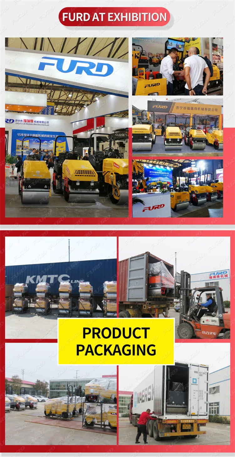 Hydraulic vibratory roller baby roller compactor vibrator roller FYL ...