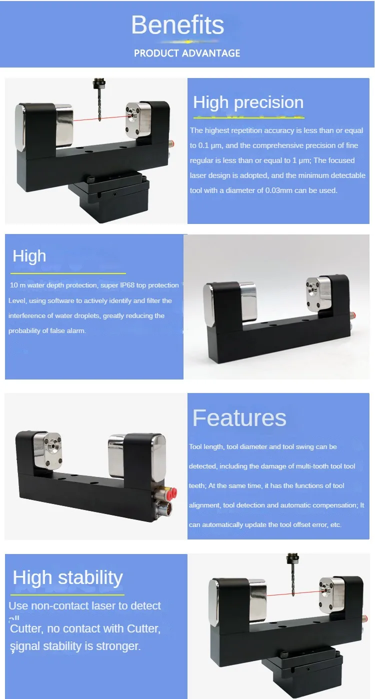 Tebak Cnc System Laser Setter Tool Length Setter Ear Compensation Non ...