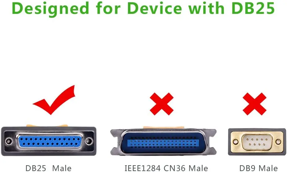 Ugreen Usb To Db25 Parallel Printer Cable Fast Data Transfer 3608
