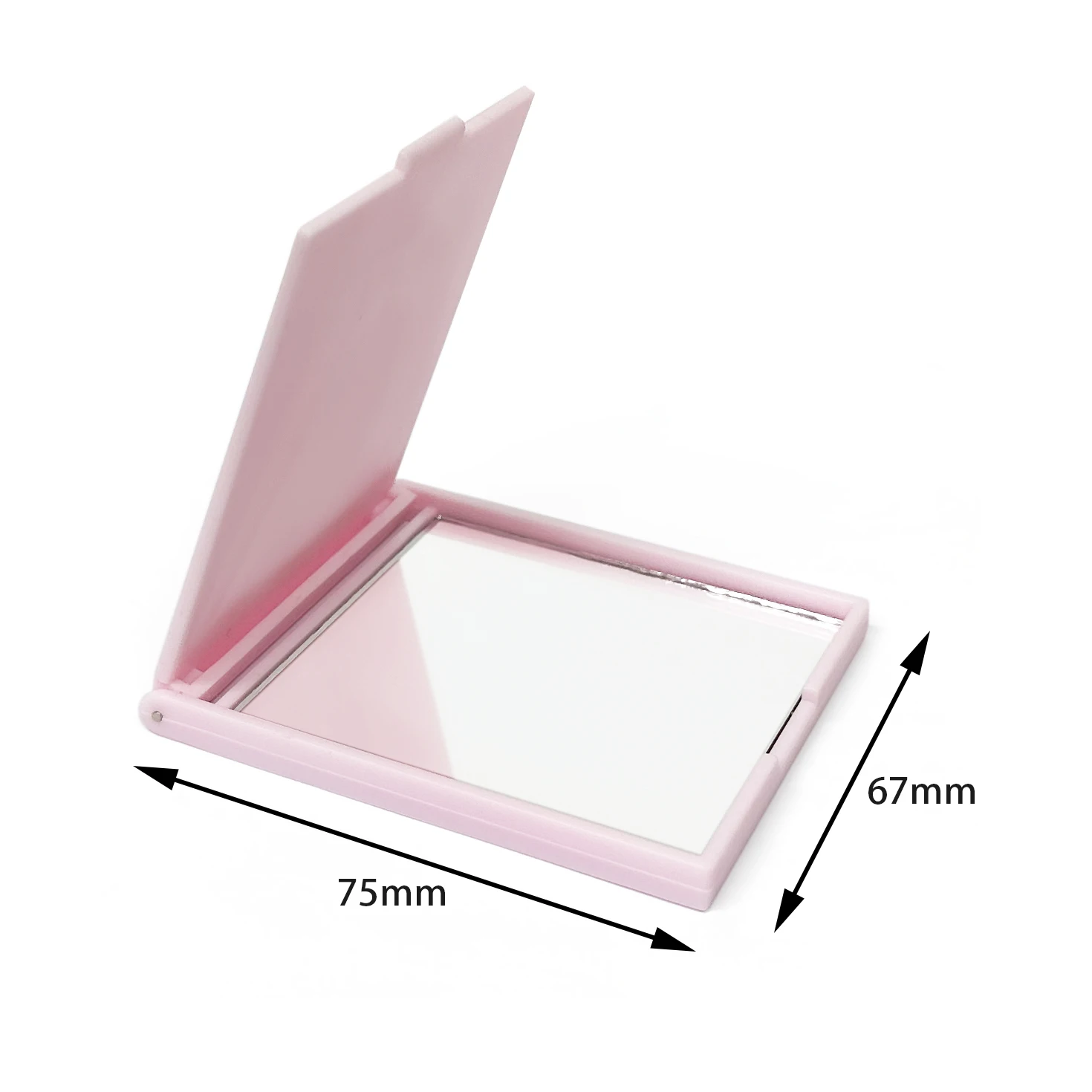 Custom Logo Square Compact Mirror Private Logo Plastic Single Side ...