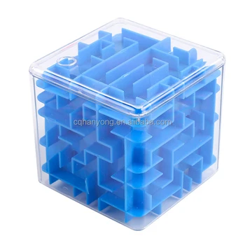 Maze Cube Piggy Bank Transparent Money Box 3d Small Puzzle Coin Bank ...