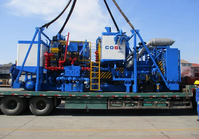 Twin Pump Cementing Skid Cementing Trailer Marine Explosion-proof Twin ...