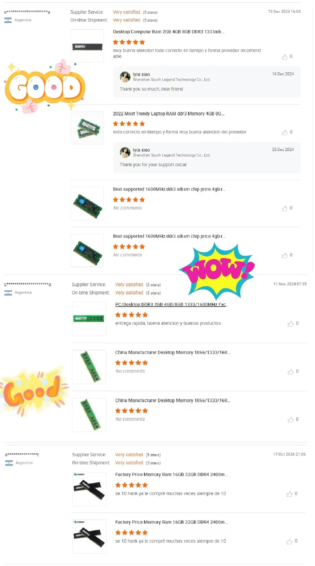 Cheap Low Price RAM DDR2 DDR3 DDR4 2gb 4gb 8gb Original Memory Computer RAM
