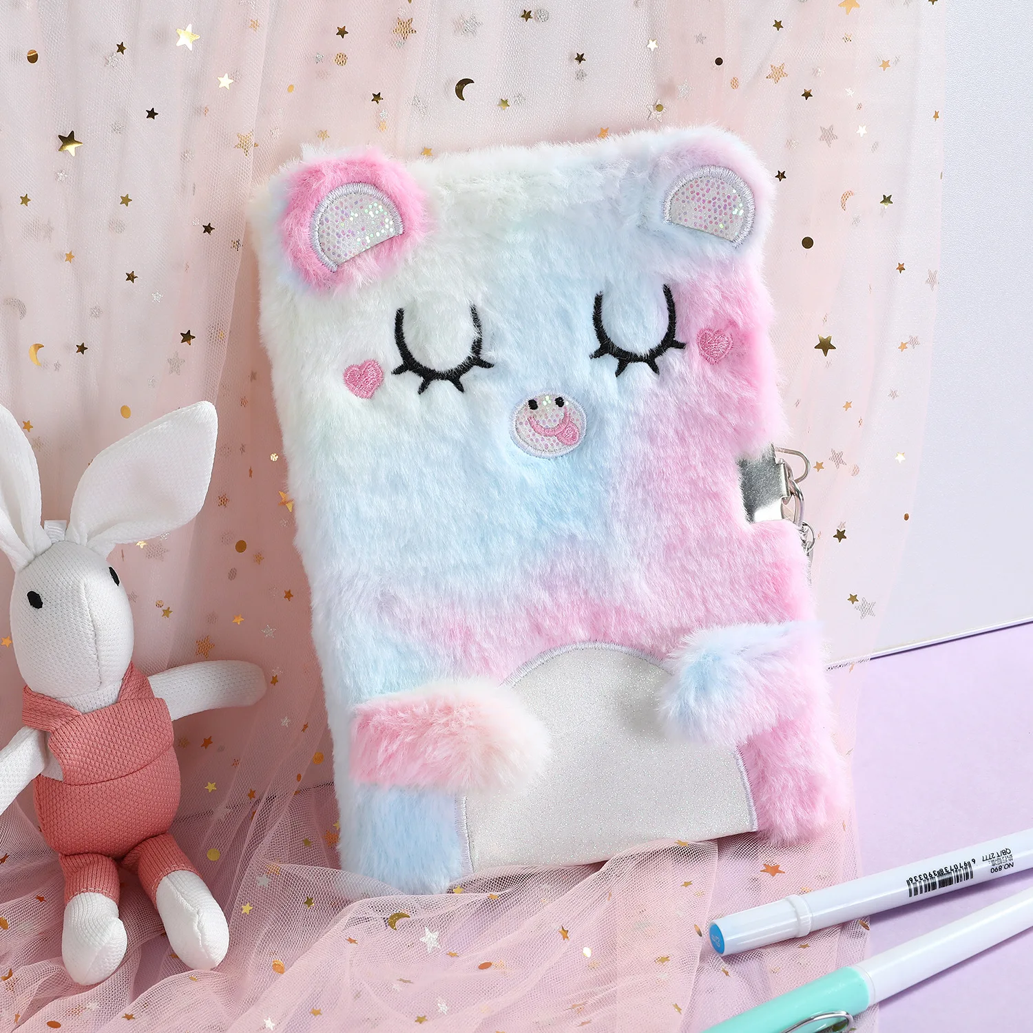 Furry Plush Notebook - Perfect Gift for Kids & Students
