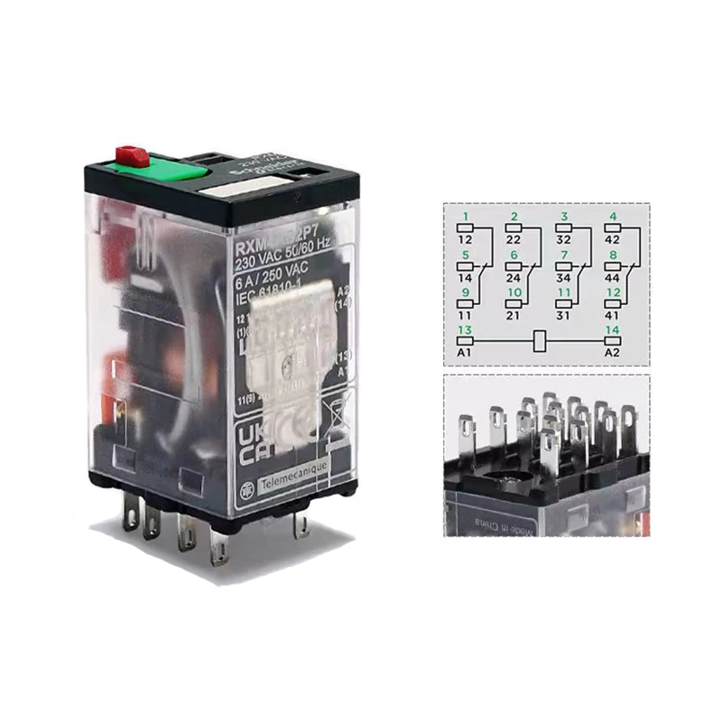 Schneider Original Intermediate Relay 220v Rxm4lb2p7 Small Relay - Buy Schneider Protection ...