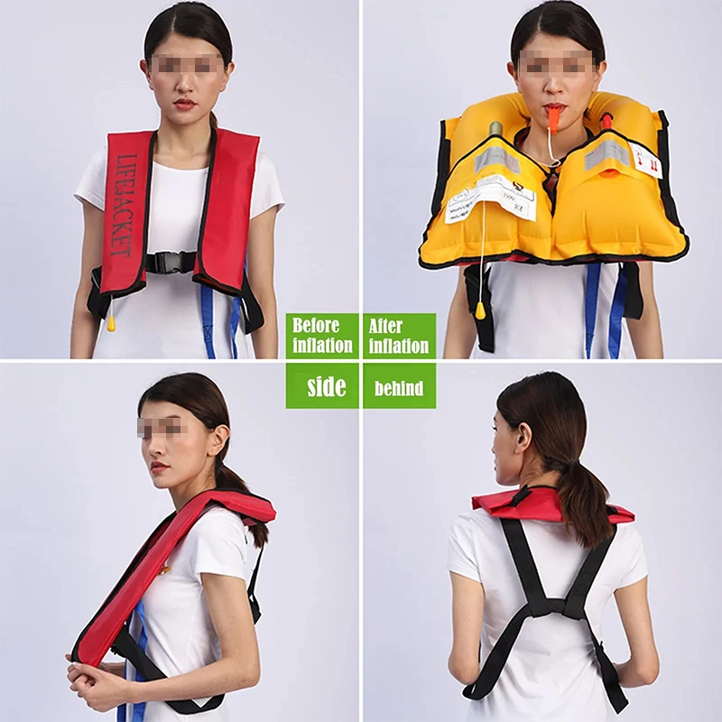 Auto Inflatable Life Jacket PFD for Fishing Kayak Boating Emergency ...