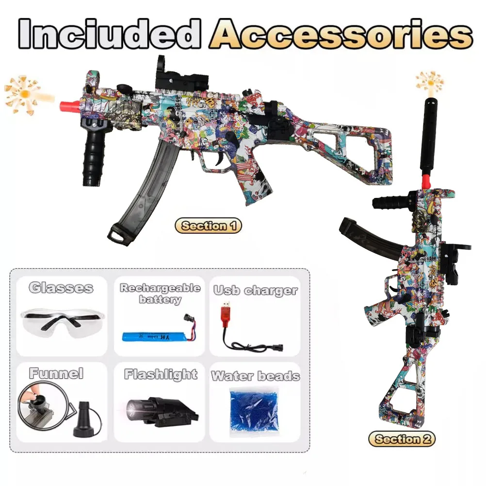 X501 Mp5k Orbeez Gun Gell Blaster Splatter Ball Gun Gel Blaster Toygun ...