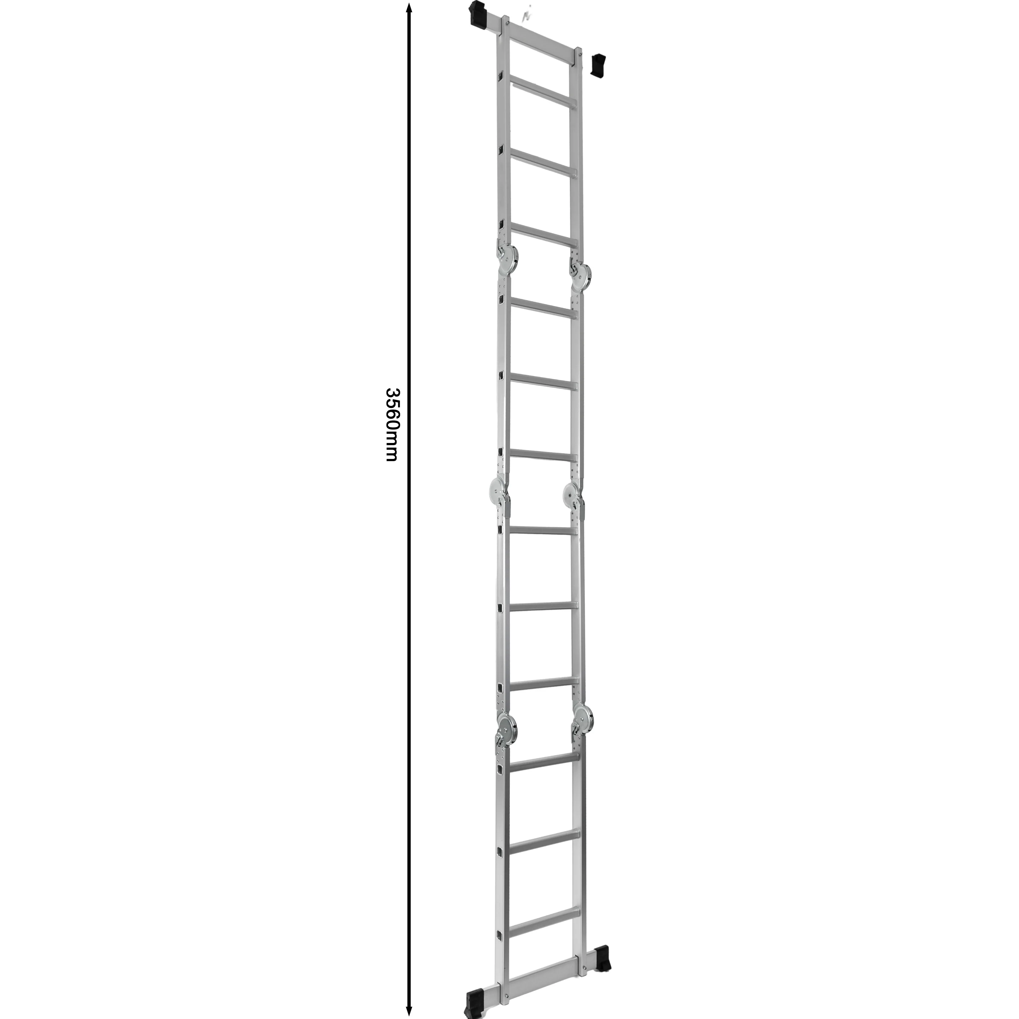 GS 4 3 Steps Multi Purpose Aluminium Step Ladder ML 103A TUV Certified Folding Design for Outdoor Use Modern Industrial Style