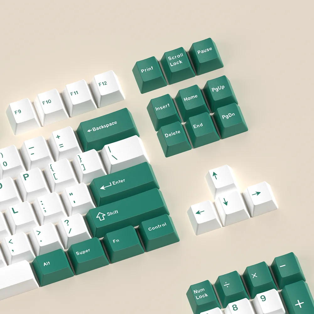 Half 5 Sides Sublimation Keycaps Color Keycaps 1.5mm OEM 128keys PBT ...