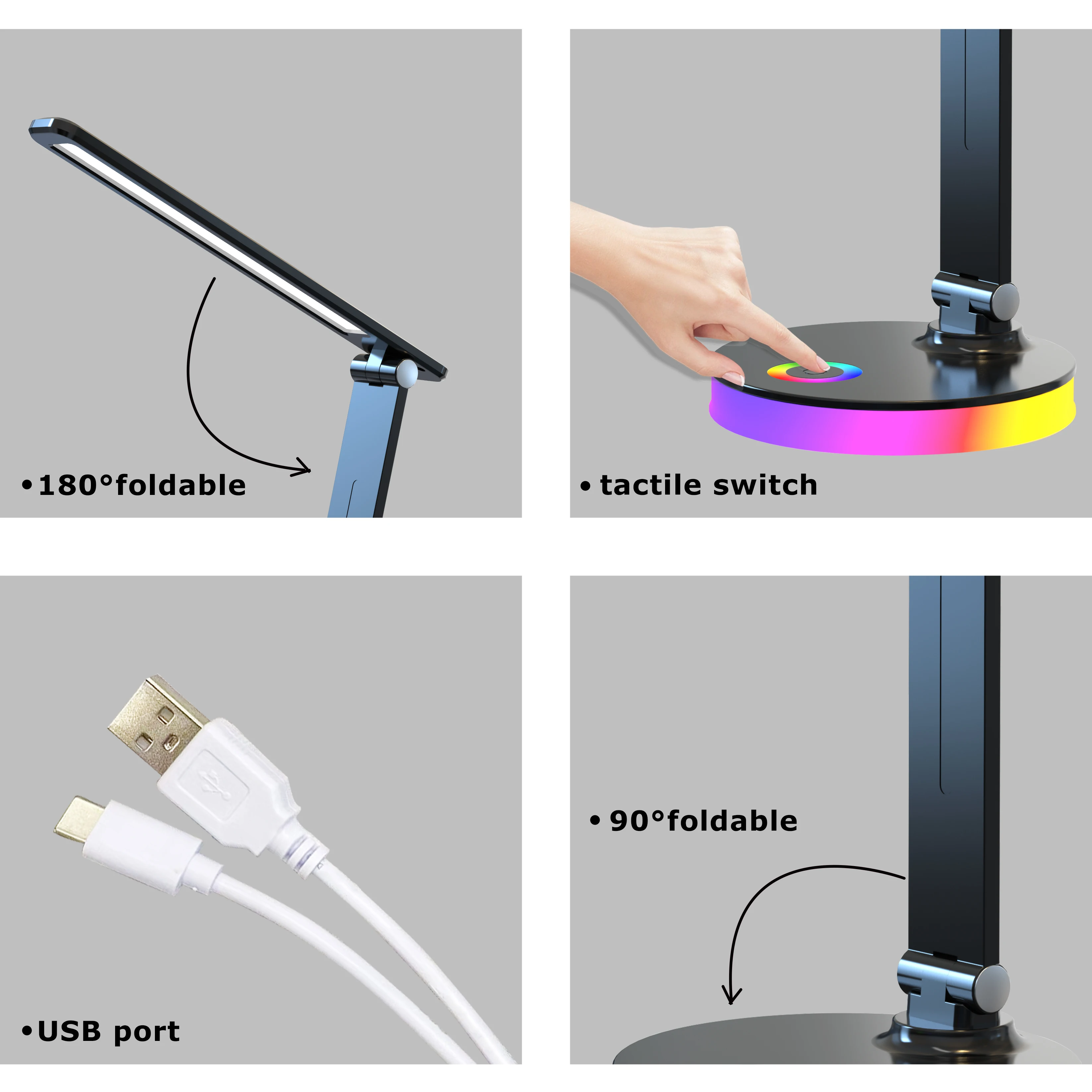 Sml Living Room Touch Sensor Desk Bedside Simple Modern Light Usb Study ...